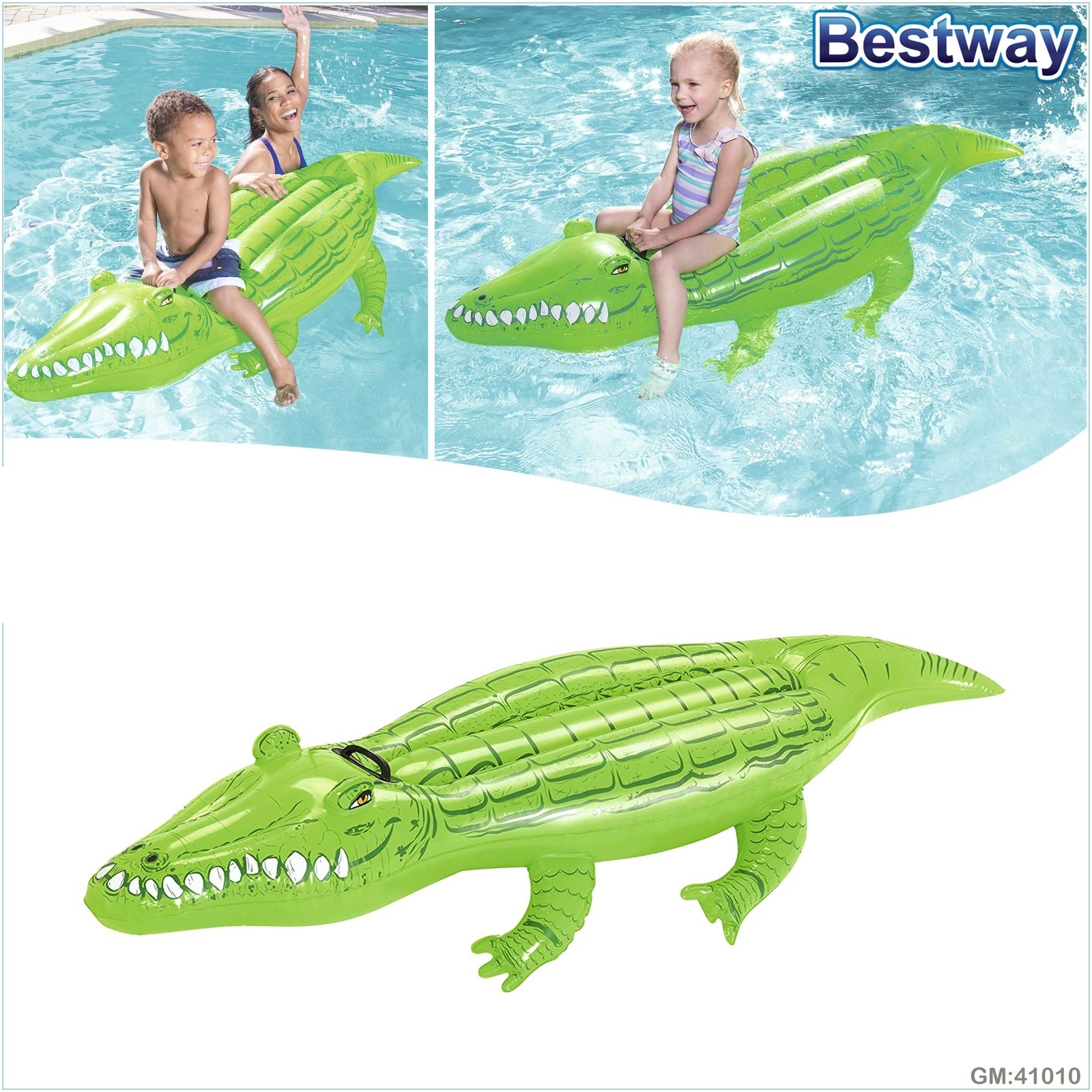 Inflatable Crocodile Pool Float - Green "41010"